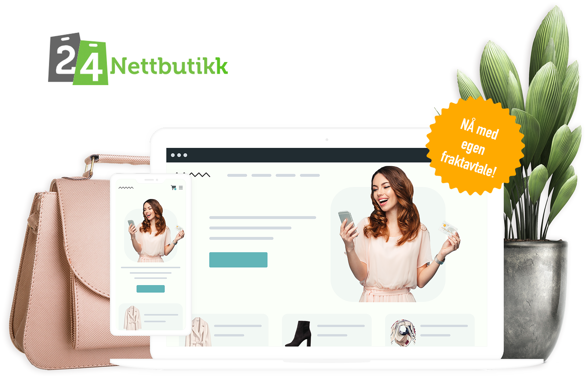 Komplett Nettbutikk klar til bruk | 24 Nettbutikk